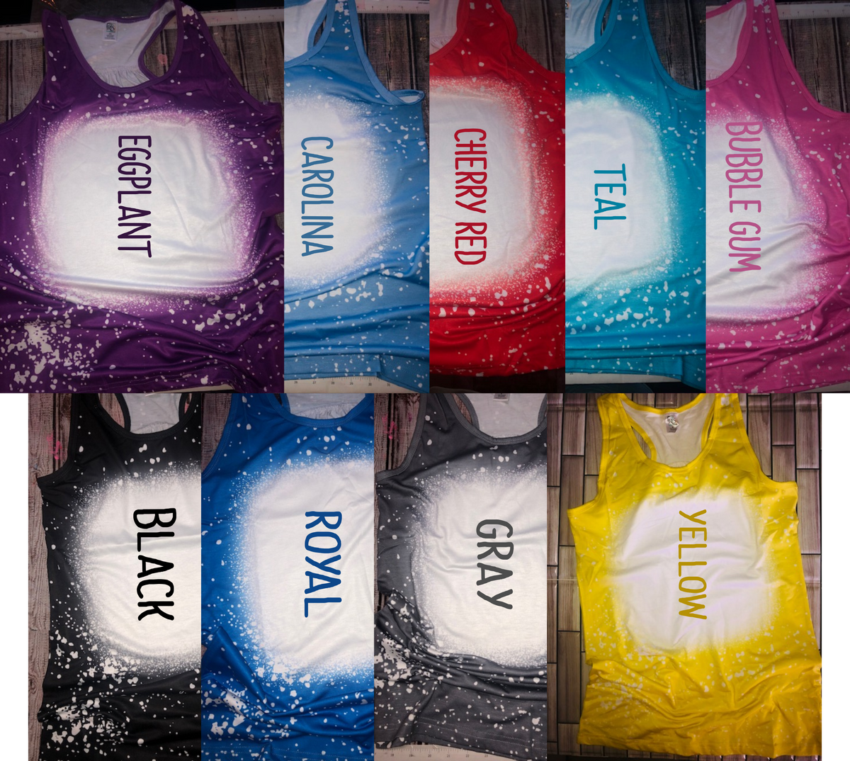 Razor Back Tank Tops-Bleach – Tamara’s Tidbits (RTS Sublimation Blanks ...